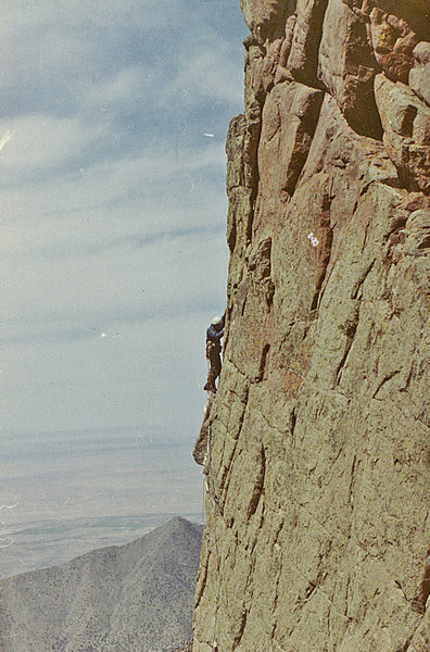 Rock Climbing in The Chimney, Sandia Mountains