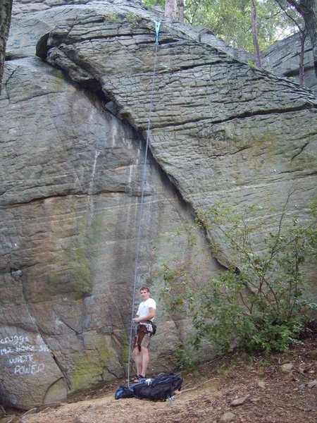 Rock Climb Offwidth, Currahee Mountain