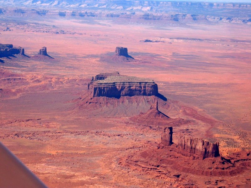 Monument Valley from above, April 2006.