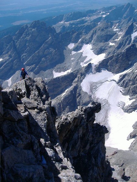 The summit ridge on the Upper Exum.