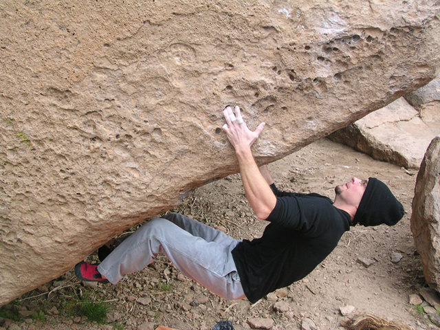 Bouldering in Action Figure Area, Sierra Eastside