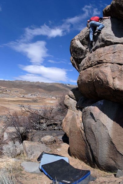 Climbing in Reno Bouldering, Western Nevada