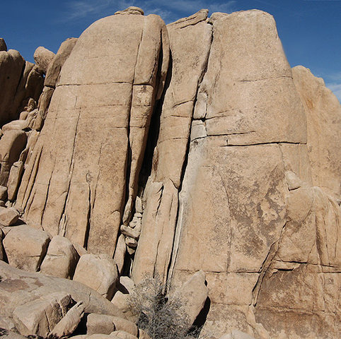 Deflowered Wall-"Deflowered" follows the wide crack to the right of the ...