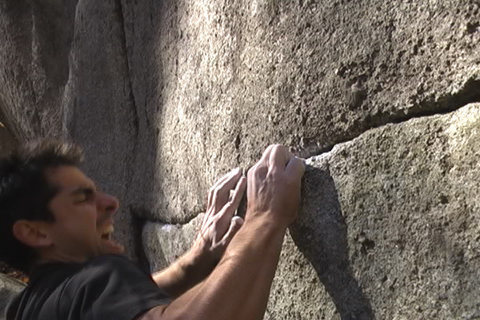 Climbing in Crack Boulder Area, *Pawtuckaway