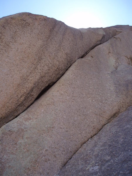 The offwidth...where the crack disappears is where the crux begins.