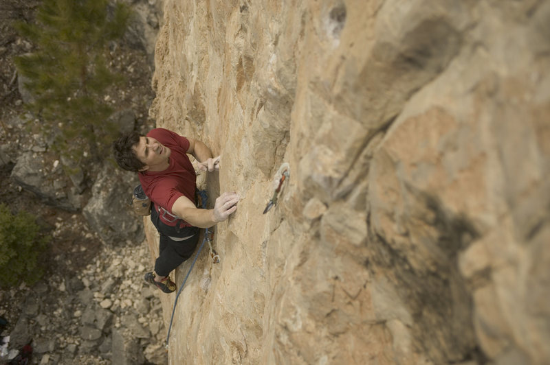 Rock Climbing in Attitude wall, Spearfish Canyon