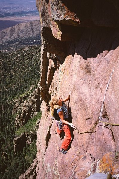 Rock Climb Little Yellow Jacket, Sandia Mountains