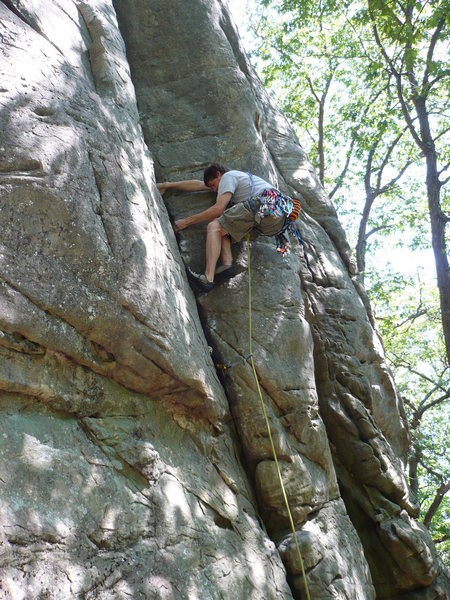 Rock Climb Wobbly Dihedral, Devil's Lake