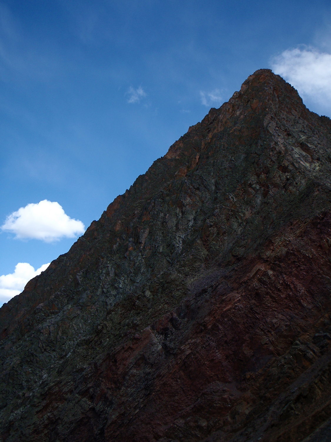 The west face of Vestal. Wham Ridge is on the left skyline.