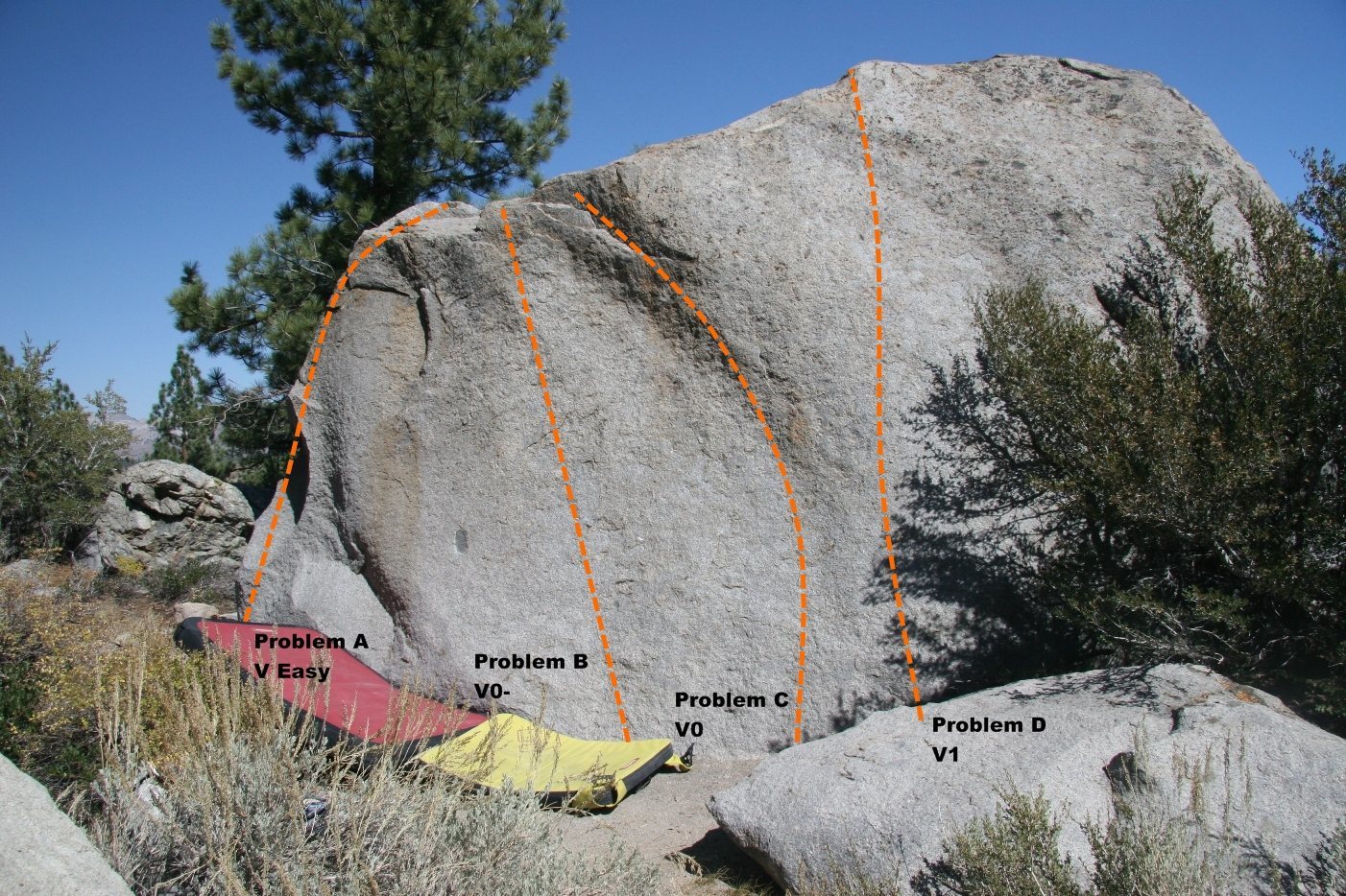Slab Boulder Topo, West face
