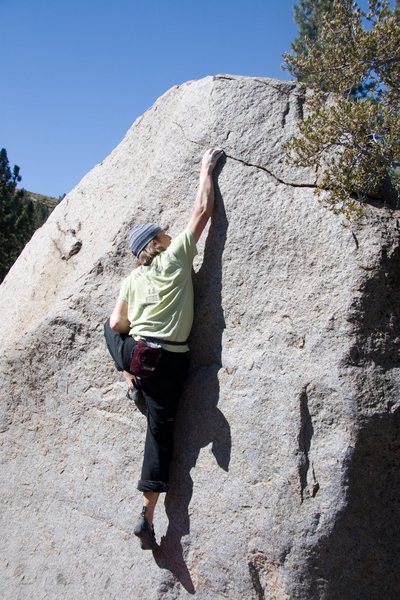 Climbing in Slab Boulder, Sierra Eastside