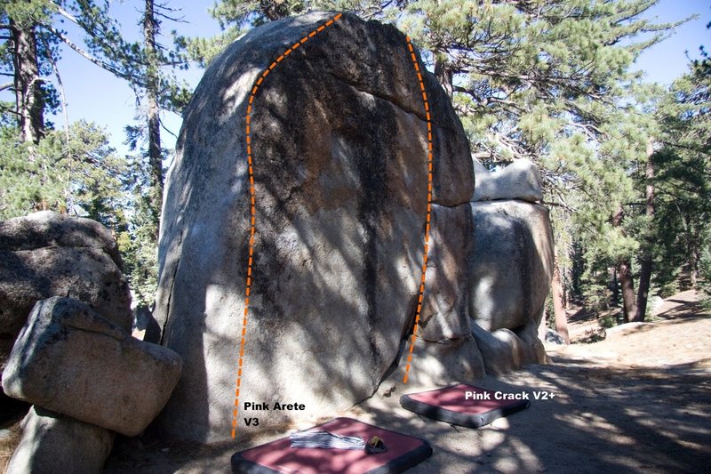 Climbing in Pink Boulder, San Jacinto Mountains