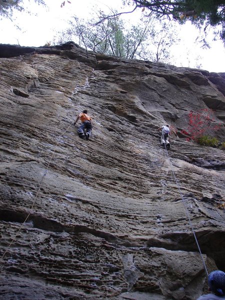 Aaron and Jenny cruizing up Bandolier and Wadcutter.