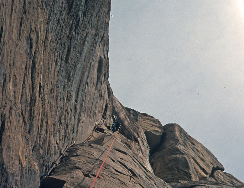 Rock Climb Poop Chute, Southeast Utah
