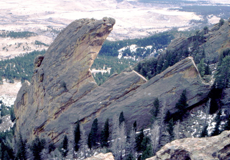 Maiden's West Overhang. Photo: Bob Horan Collection.