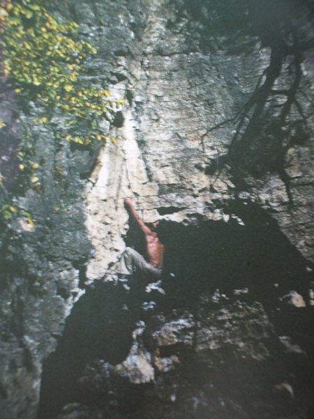 Bob Horan on the Vellum 5.10d, Rock Creek Canyon, Kankakee River State ...