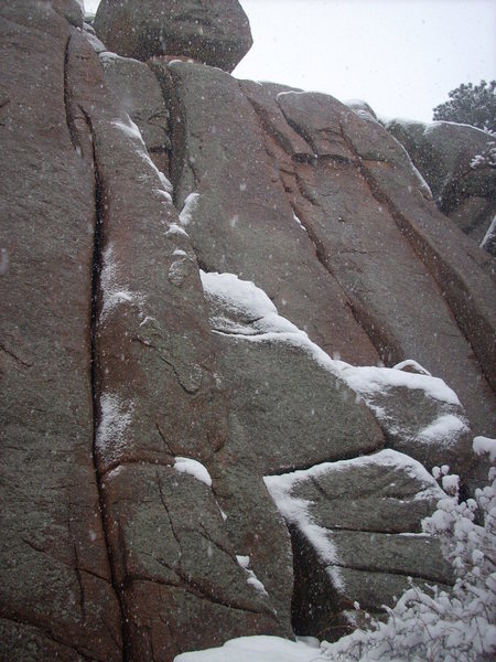 Rock Climb Wet Turkey aka Turkey Perch Offwidth, South Platte