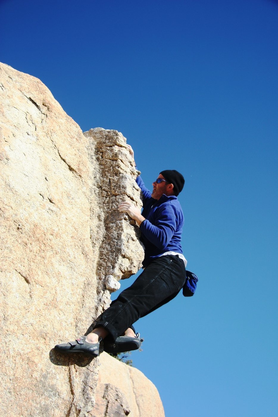 Climbing up the Native Arete, V0