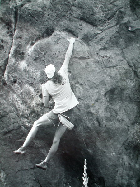 Jim Holloway bouldering on Flagstaff.