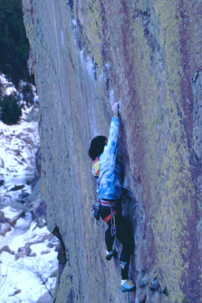 Bob Horan on Rainbow Wall, Wind Tower.