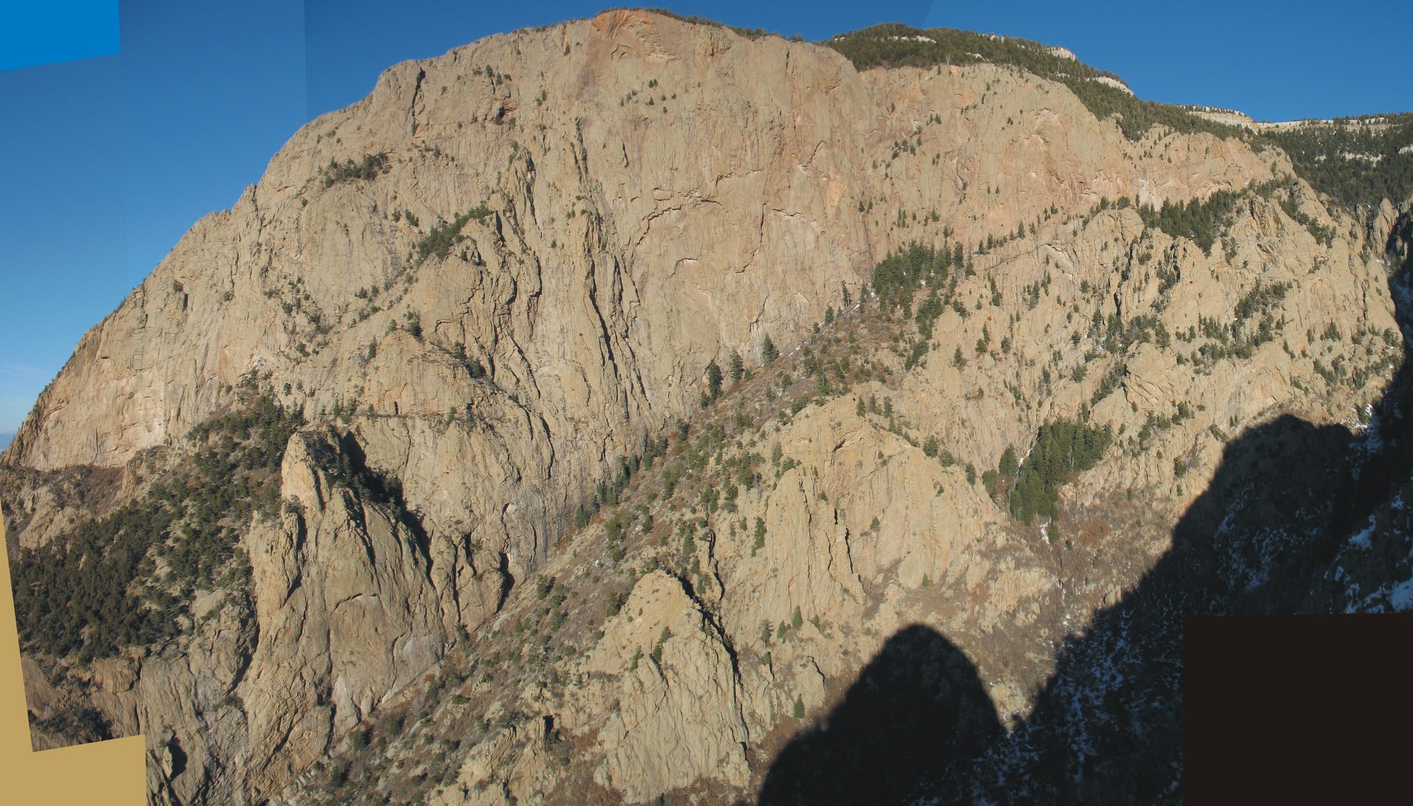 The Shield, Sandia Mountains, NM. Composite image, taken from the top ...