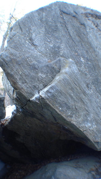 Bouldering in Fisher Block, *Rumney