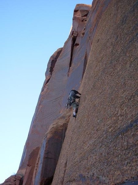 Rock Climbing in Four Mile Canyon, South Central Utah