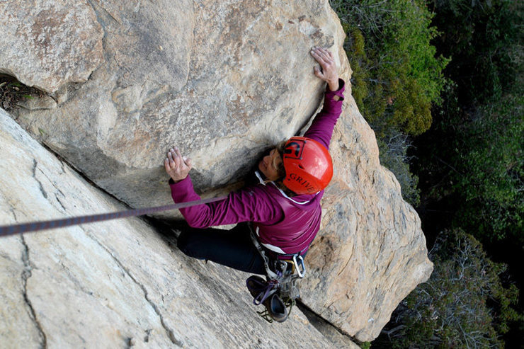 Rock Climb Lieback Annie, Central Coast