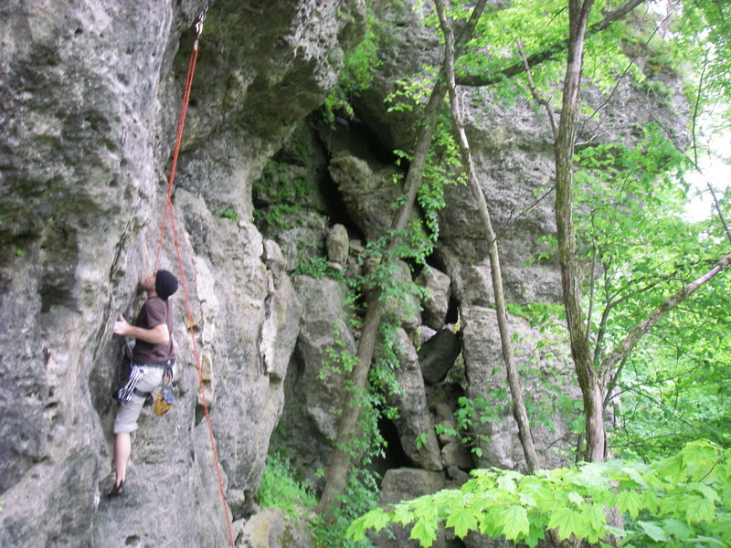 Climbing in Indian Bluffs, Indian Bluffs