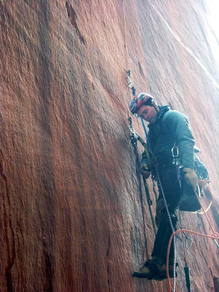 Sam Lightner starting up the seam on the first pitch.
