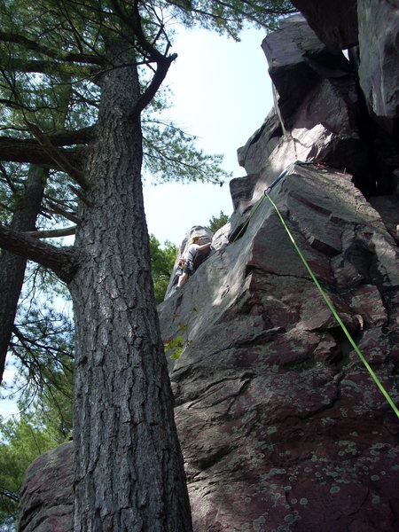 From the top of Dippy you can follow the rope line in this pic to the ...