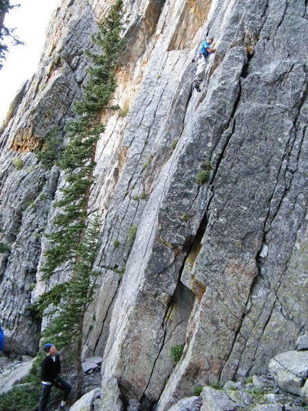 Jonathan Siegrist climbing the Crystal Staircase.