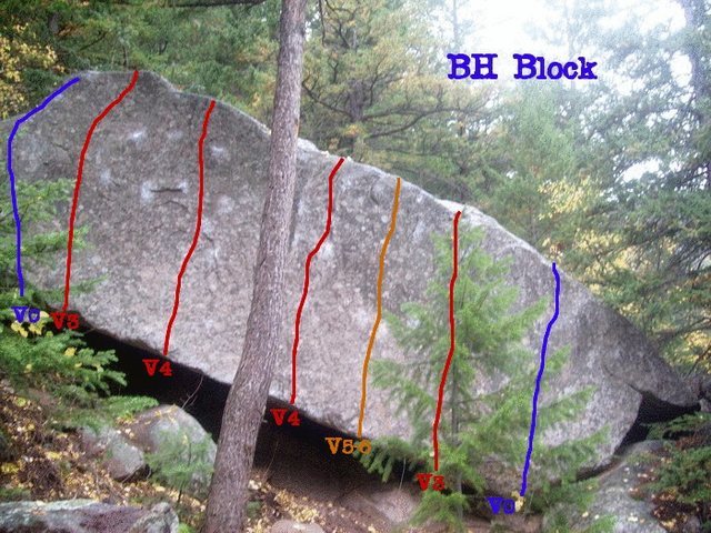 Bouldering in BH Block, Boulder Canyon