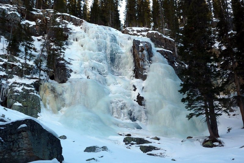 Climbing in Rio Quemado Falls, Santa Fe Area