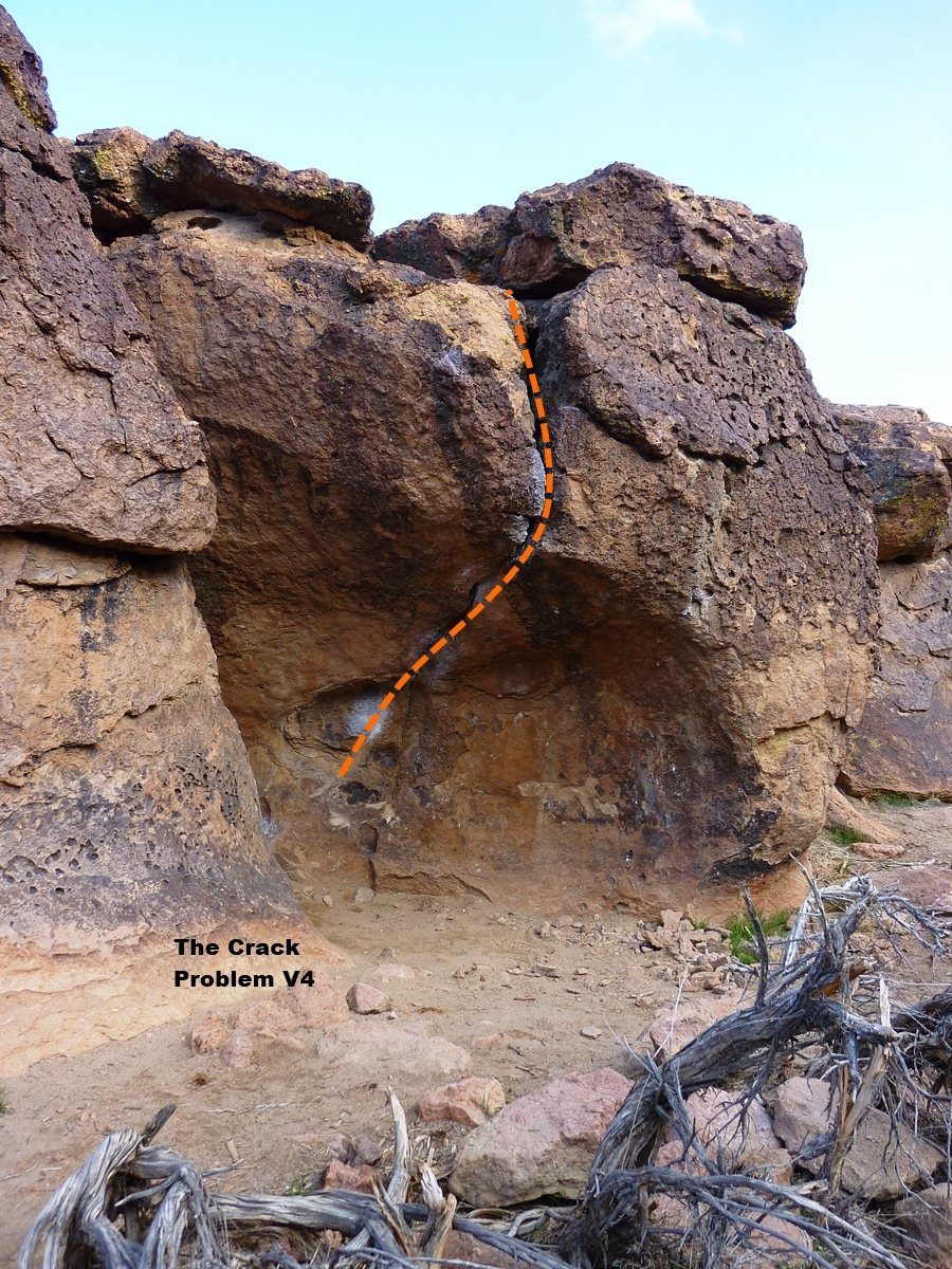 Crack Boulder Topo
