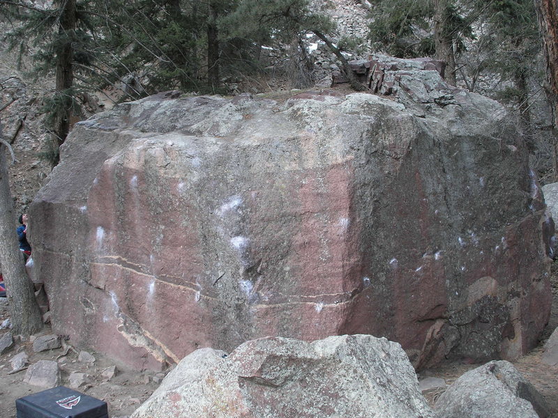 The south and east faces of the gill boulder