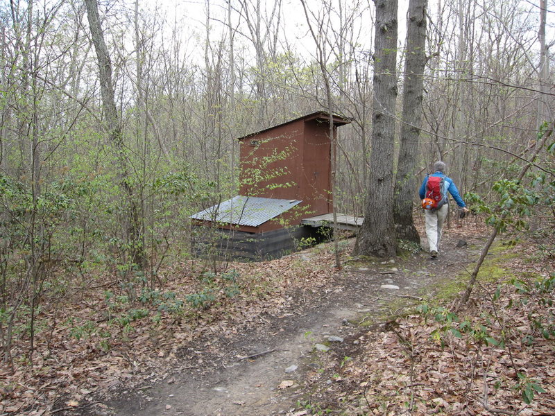The mouldering privy. Just like home.