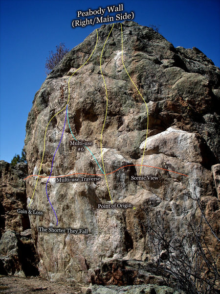 Climbing in Peabody Boulders, Morrison/Evergreen/Littleton