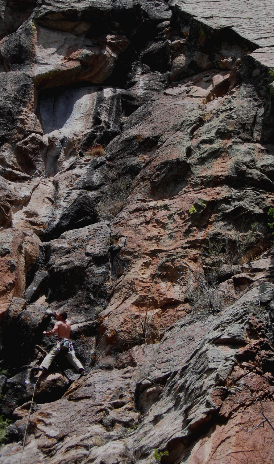 Wade Forrest Moving through a choppy sea of Dacite during the FA.