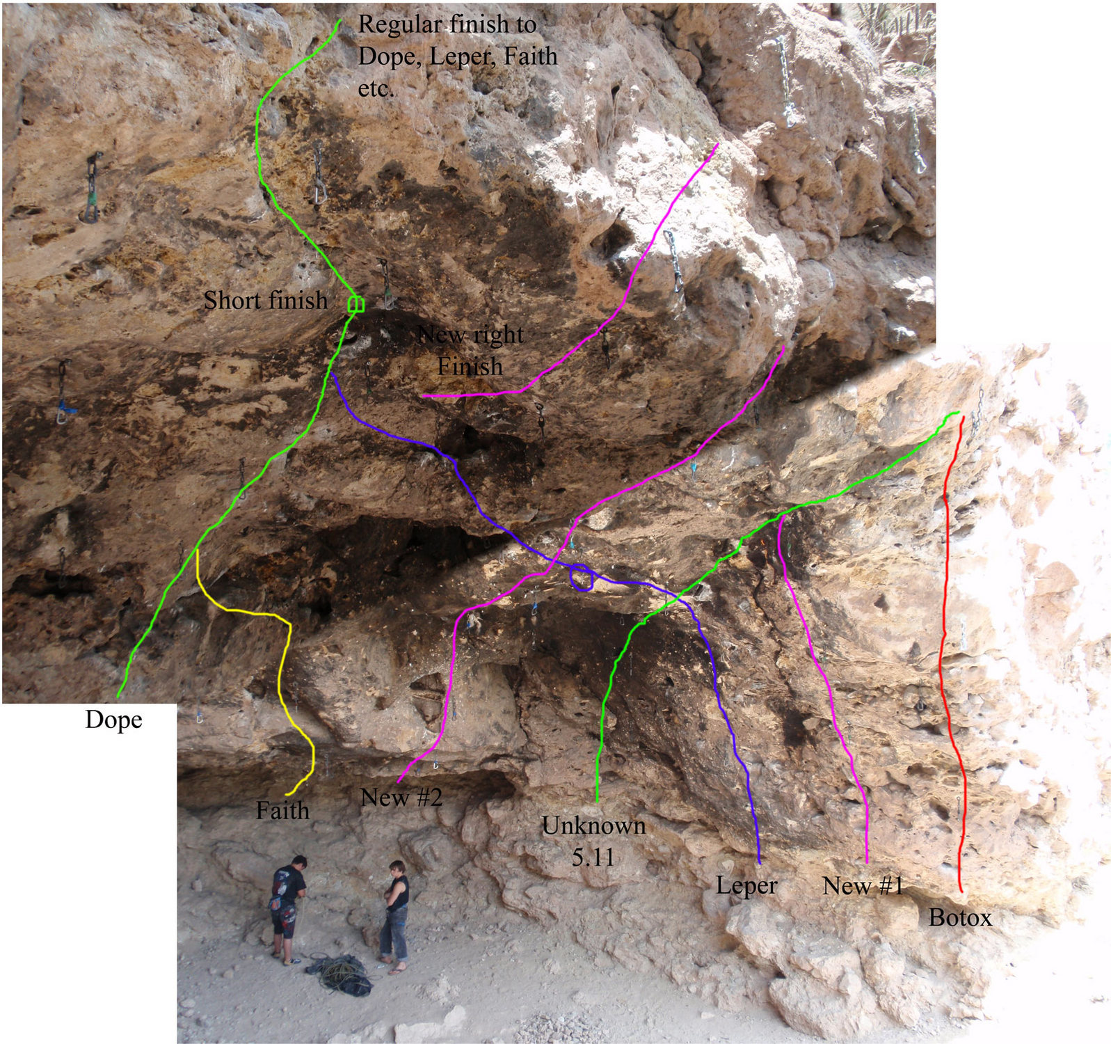 Topo, right side of the right cave