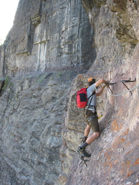 Me making the traverse across.