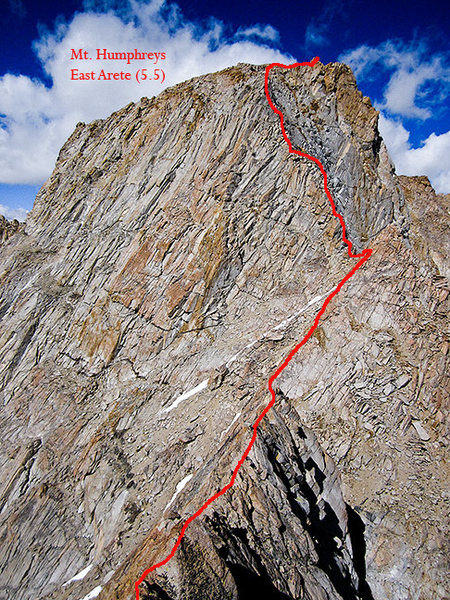 This shows the final section of the ridge. Lots of arete climbing prior ...