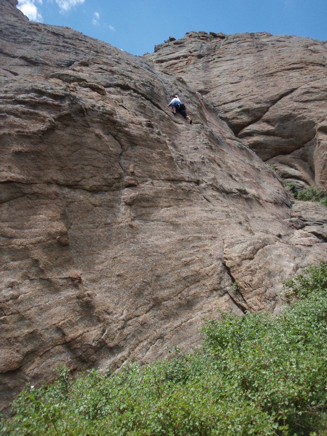 Bruce Lee, former marine, on his 2nd rock climb ever.