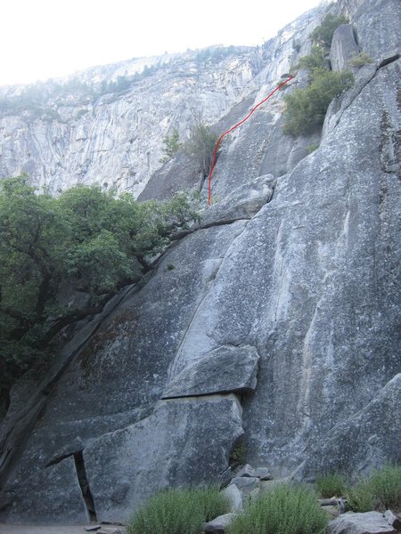 Rock Climb Bay Tree Crack, Yosemite National Park