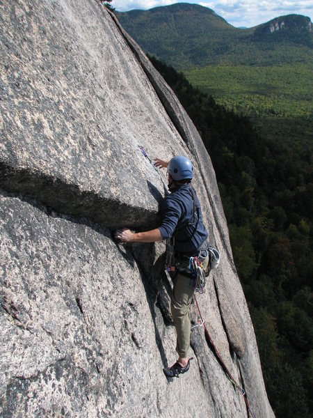 About to pull on ..err, to the slab - climber: Todd Shaffer