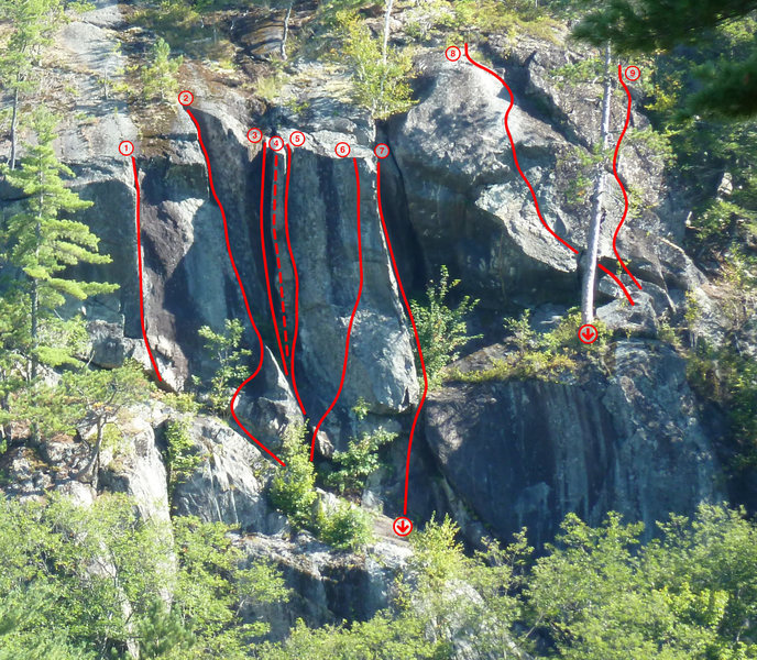 Rock Climbing in Triple Corners Center, *Rumney