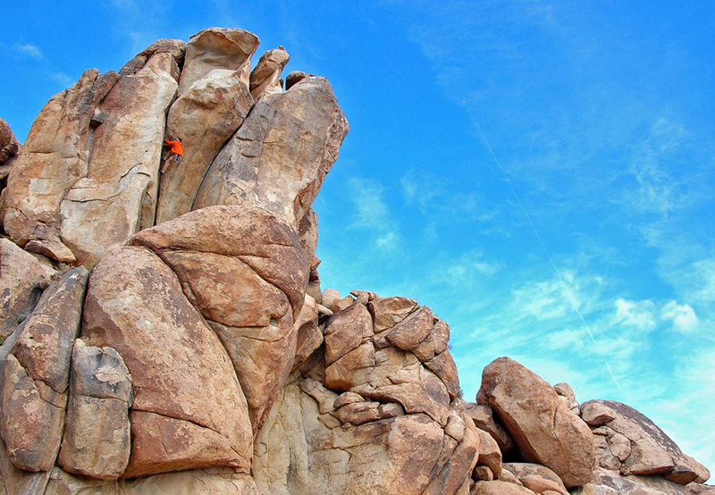 Rock Climbing in Banana Cracks, Joshua Tree National Park