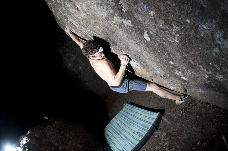 Climbing in An Undercling Thing / Burger King Boulder, Northern Arizona