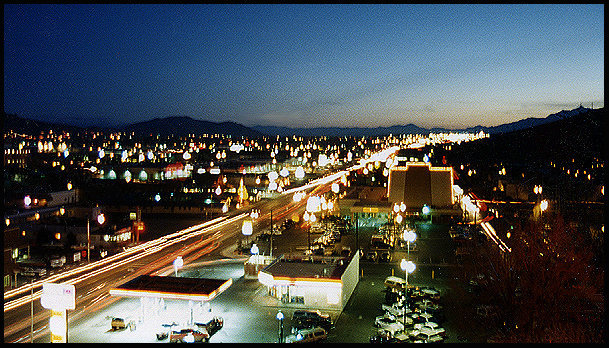 Carson City at night. Photo by Blitzo.