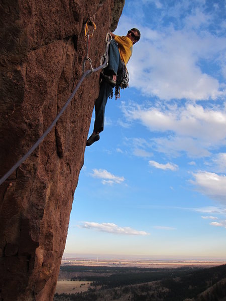 Rock Climb Mellow Yellow, Eldorado Canyon State Park